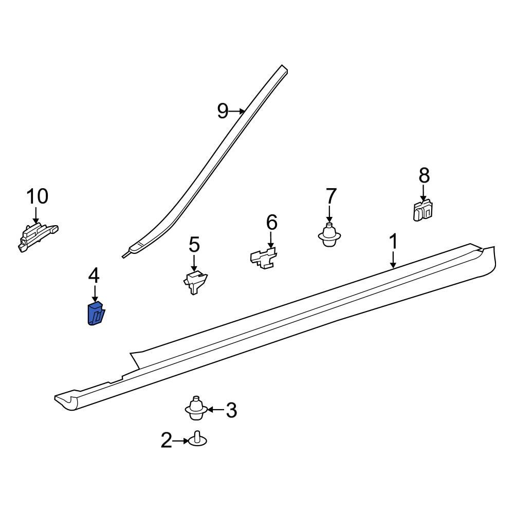 Mercedes-Benz OE 2069910500 - Rocker Panel Molding Clip