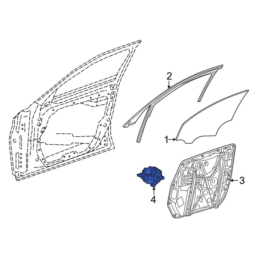 Mercedes-Benz OE 0009066206 - Front Right Window Motor