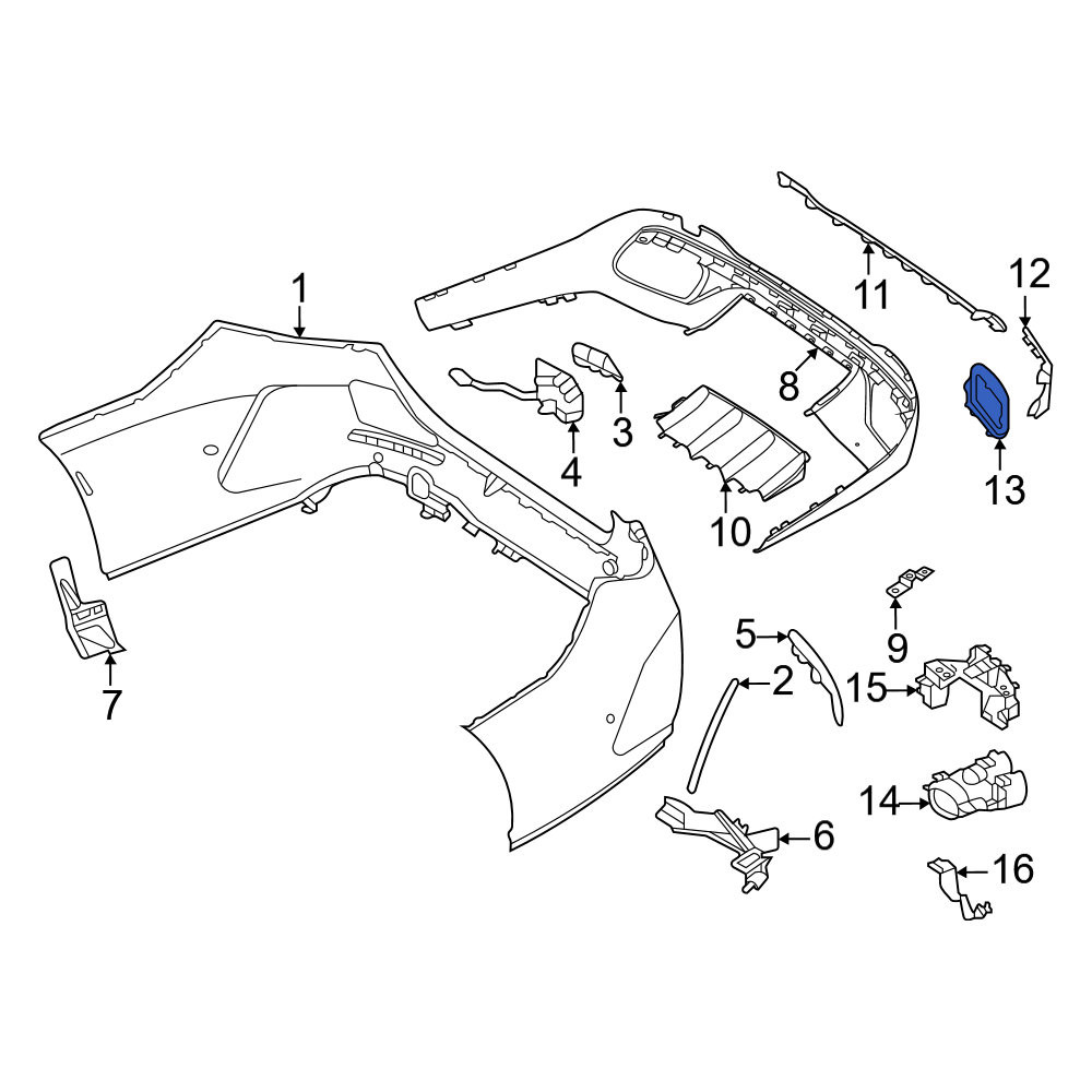 Mercedes-Benz OE 2068857102 - Front Left Outer Bumper Trim