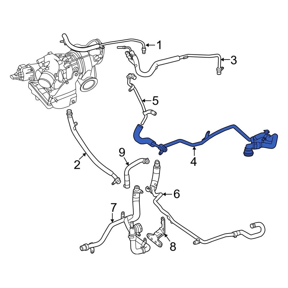 Mercedes-Benz OE 2742031000 - Turbocharger Coolant Line