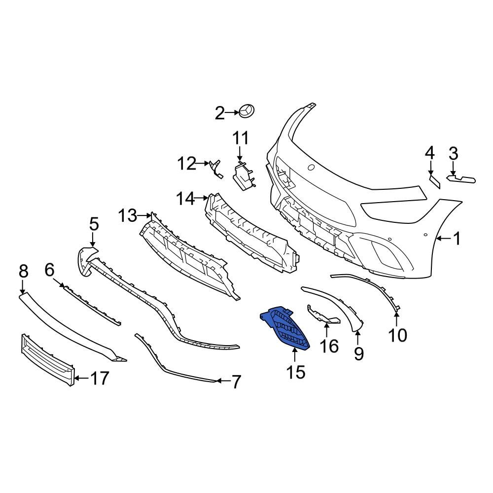 Mercedes-Benz OE 2908859300 - Front Grille