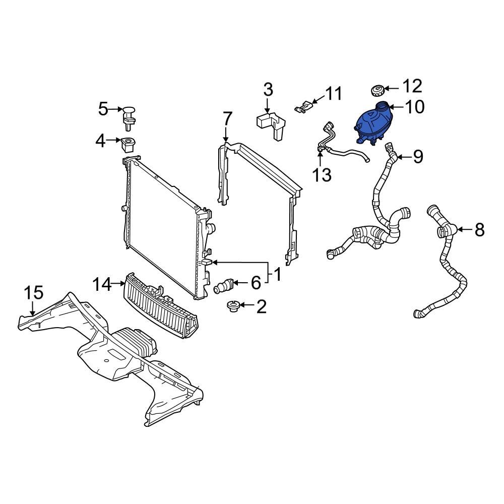 Mercedes-Benz OE 2045000949 - Front Engine Coolant Reservoir