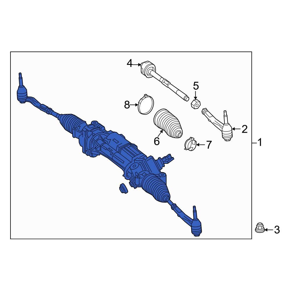 Mercedes-Benz OE 2904606100 - Front Rack and Pinion Assembly