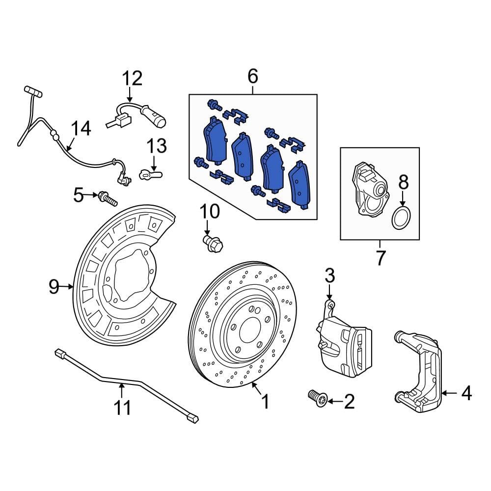 Mercedes-Benz OE 0004203700 - Rear Disc Brake Pad Set