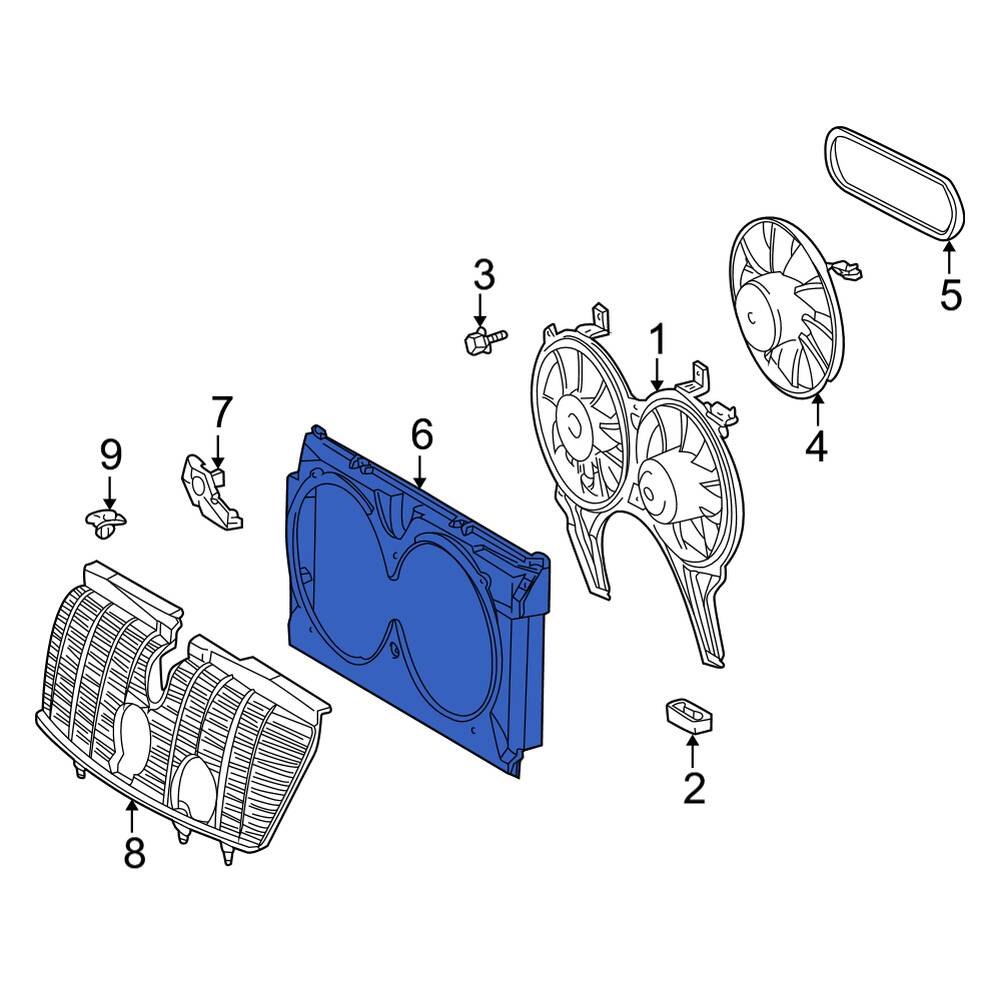 Mercedes-Benz OE 2105052055 - A/C Condenser Fan Shroud