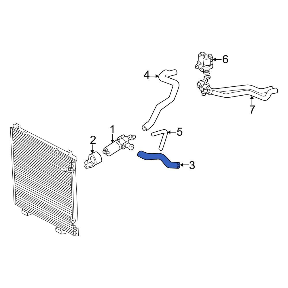 Mercedes-Benz OE 2105014382 - Upper Radiator Coolant Hose