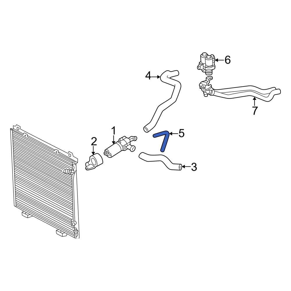 Mercedes-Benz OE 2105014382 - Upper Radiator Coolant Hose
