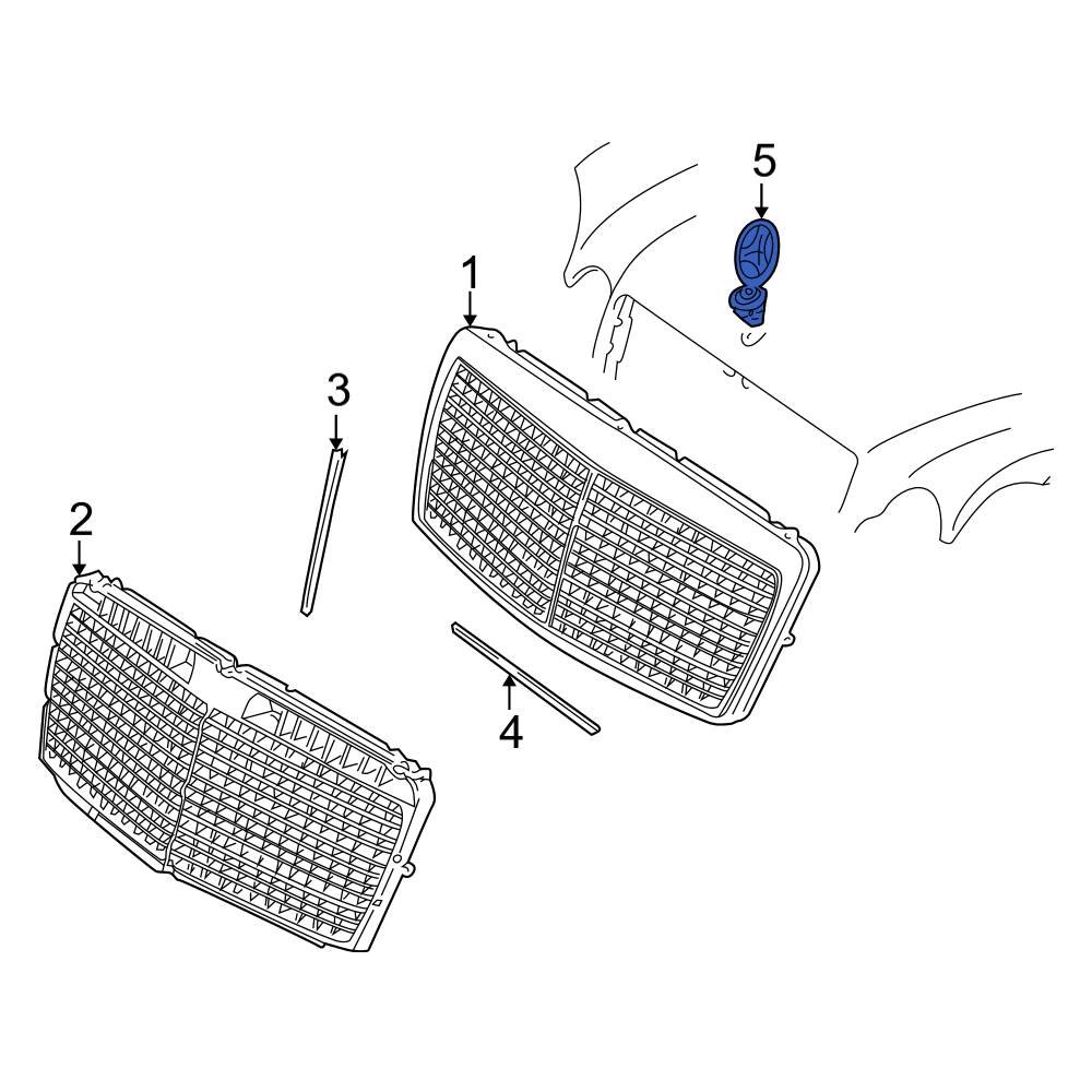 Mercedes-Benz OE 2108800186 - Front Hood Emblem