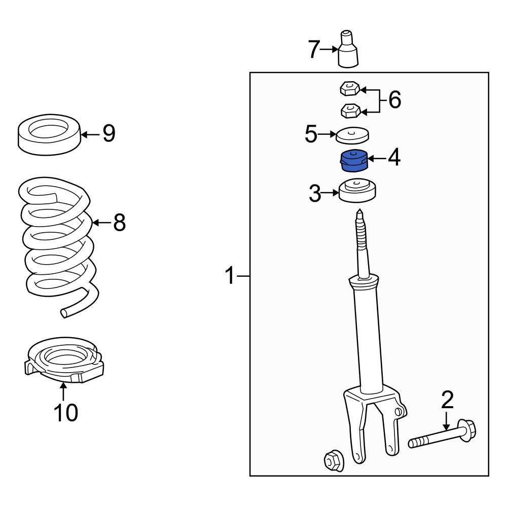 Mercedes-Benz OE 2023260168 - Front Suspension Shock Absorber Mount ...