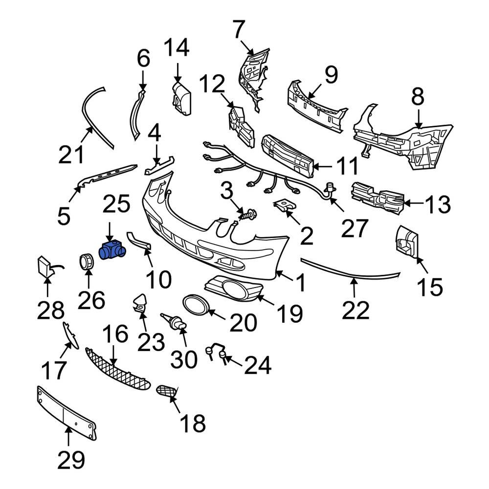 Mercedes-Benz OE 0009052402 - Front Parking Aid Sensor