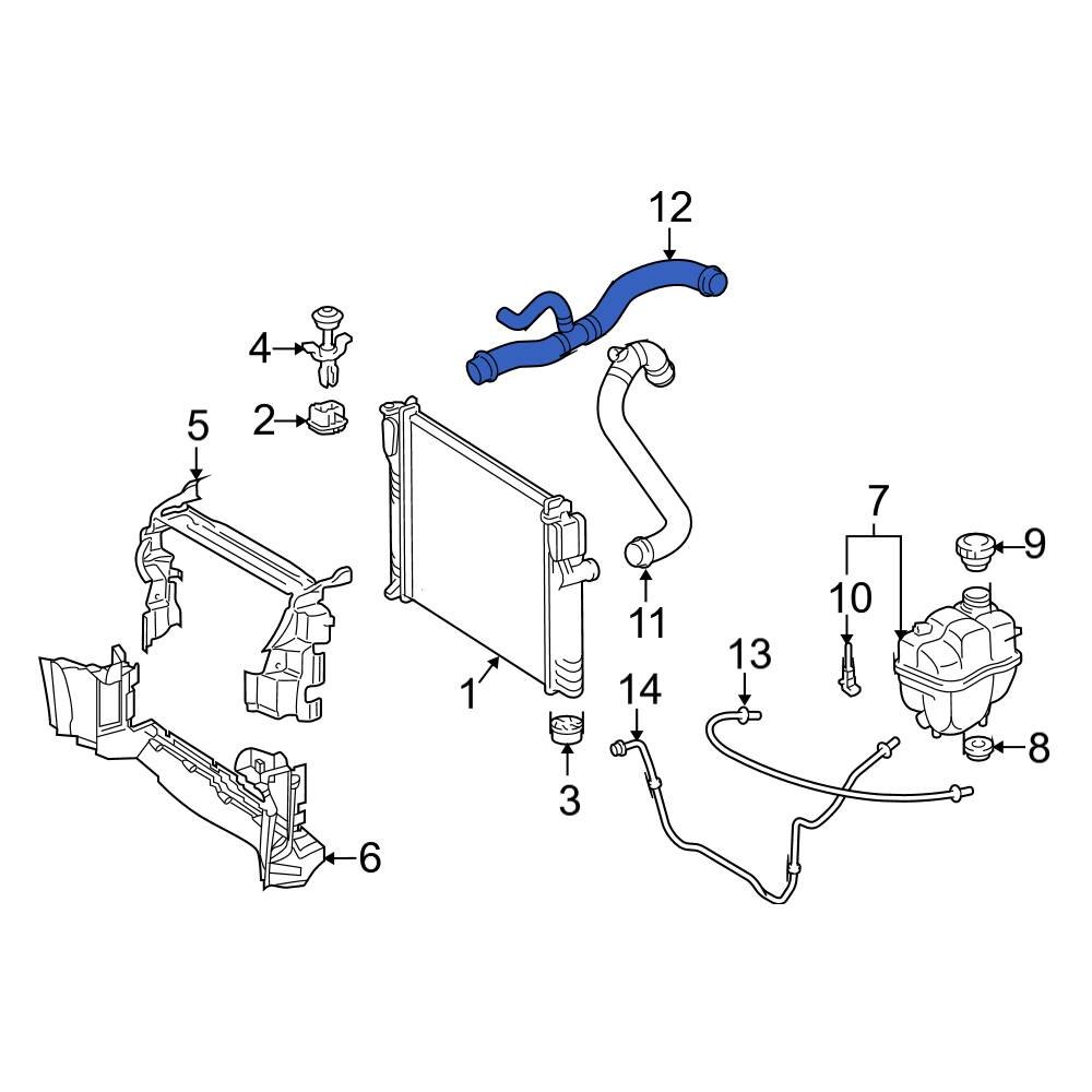 Mercedes-Benz OE 2115014682 - Lower Radiator Coolant Hose