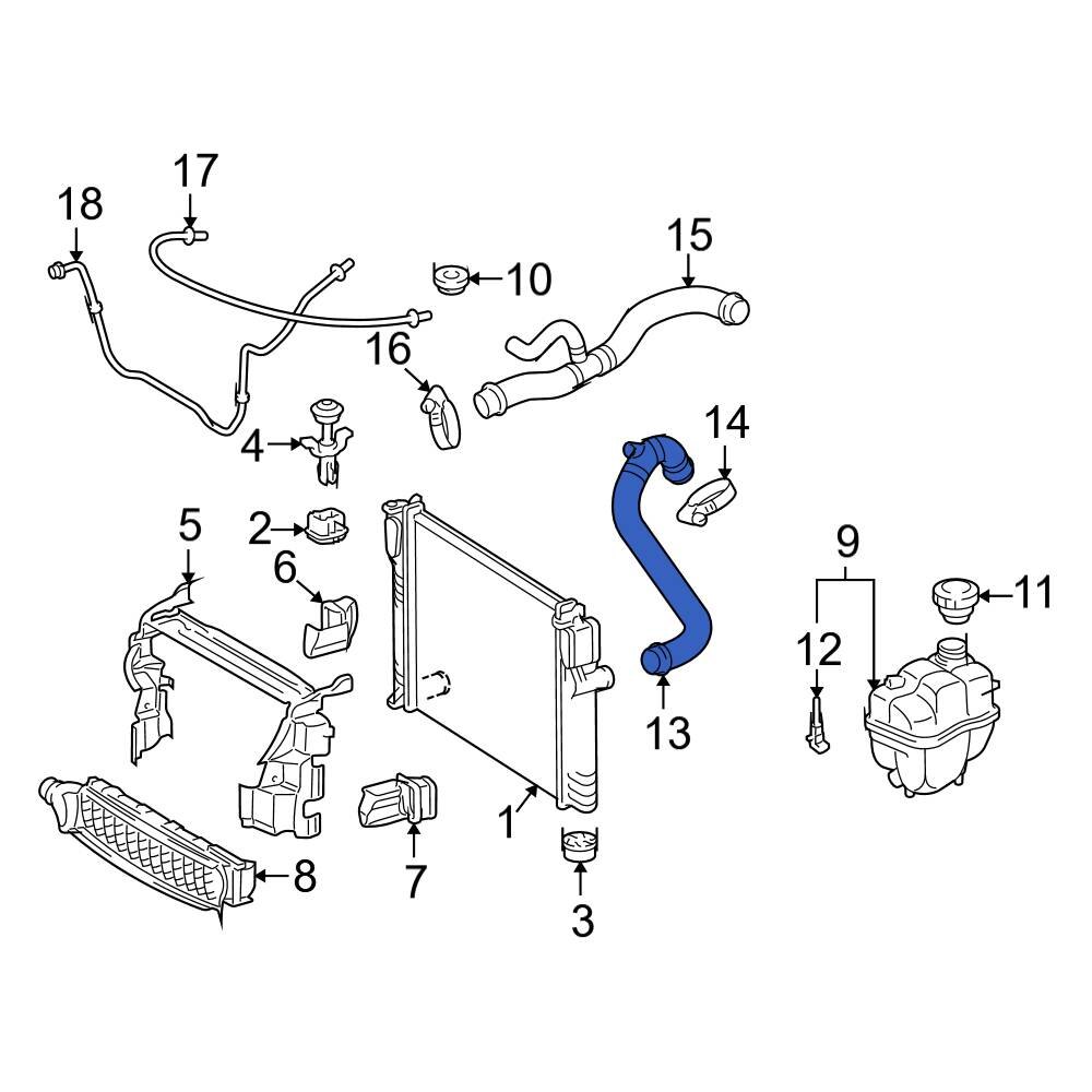 Mercedes-Benz OE 2115011182 - Upper Radiator Coolant Hose
