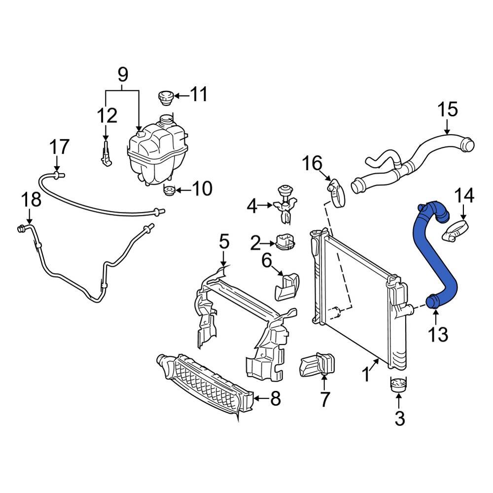 Mercedes-Benz OE 2115015682 - Upper Radiator Coolant Hose