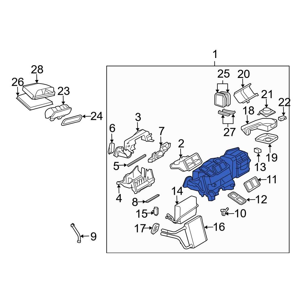 Mercedes-Benz OE 2118300360 - HVAC Unit Case Assembly
