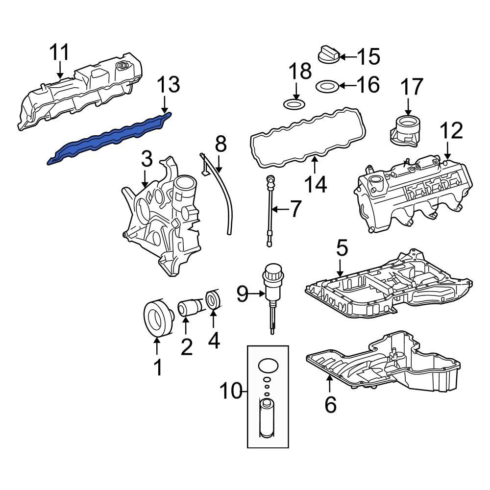 Mercedes-Benz OE 1120160321 - Right Engine Valve Cover Gasket