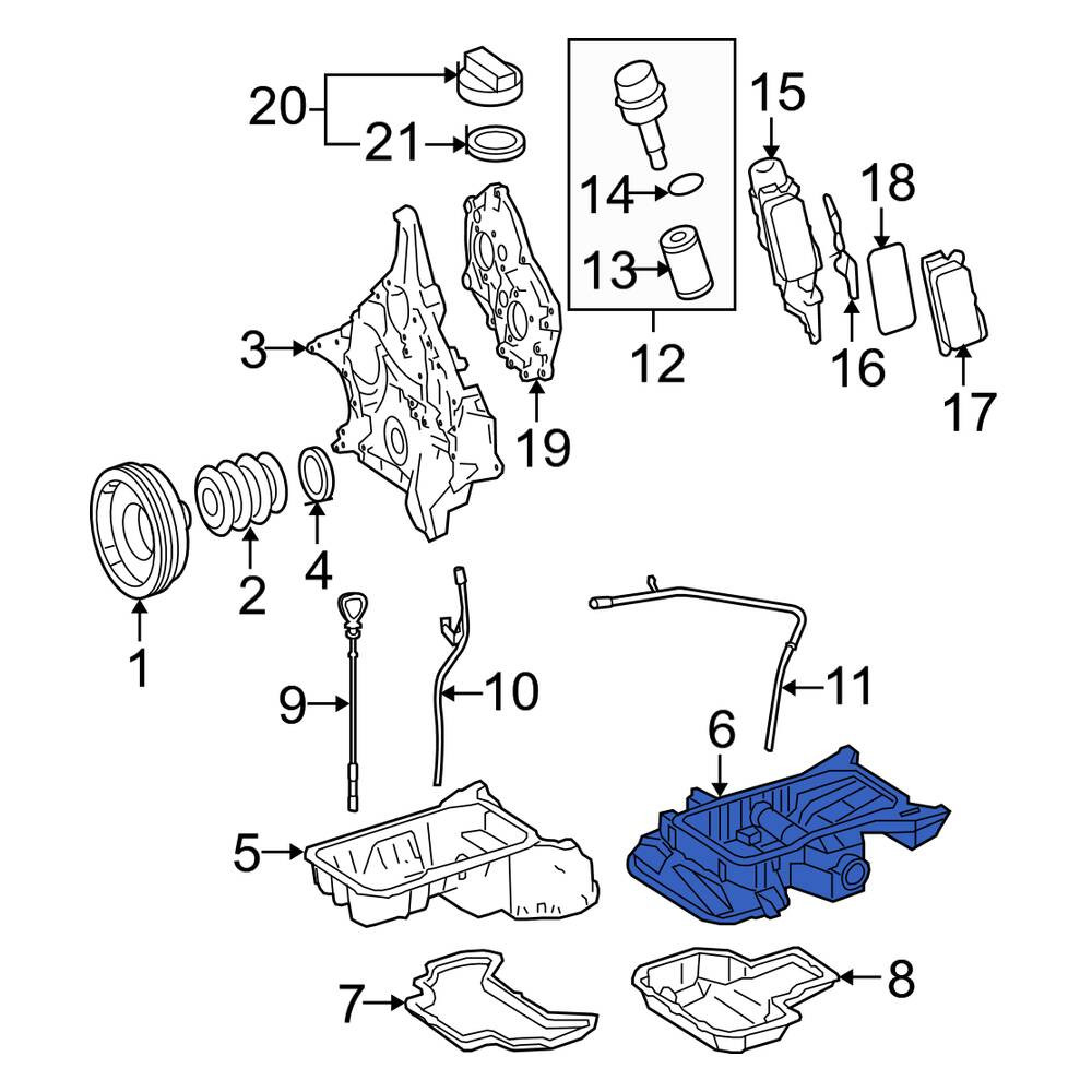 Mercedes-Benz OE 2720142102 - Upper Engine Oil Pan