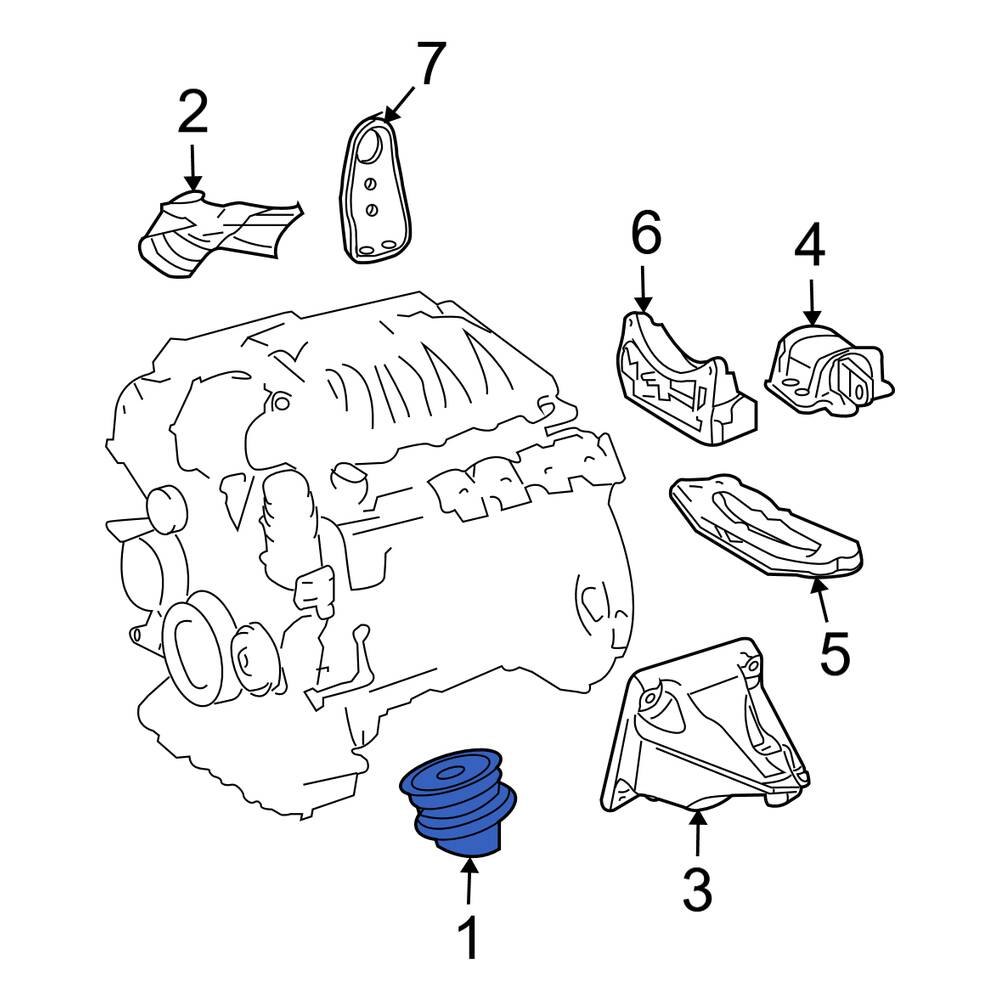 Mercedes-Benz OE 2112400017 - Front Engine Mount