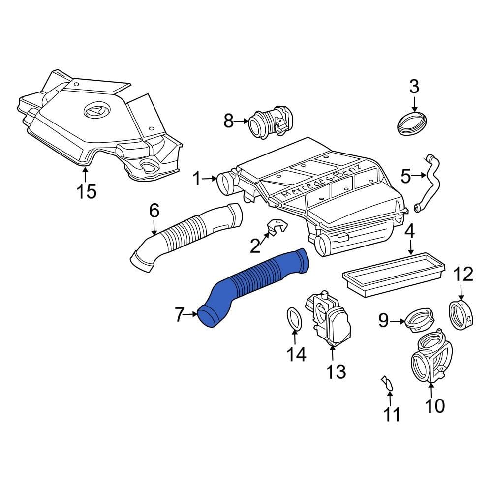 Mercedes-Benz OE 1130942282 - Front Left Engine Air Intake Hose