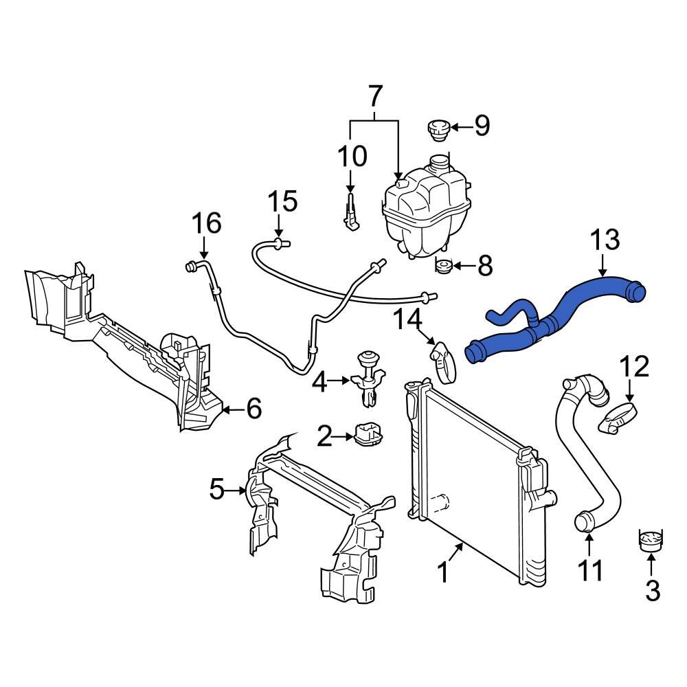 Mercedes-Benz OE 2115015182 - Lower Radiator Coolant Hose