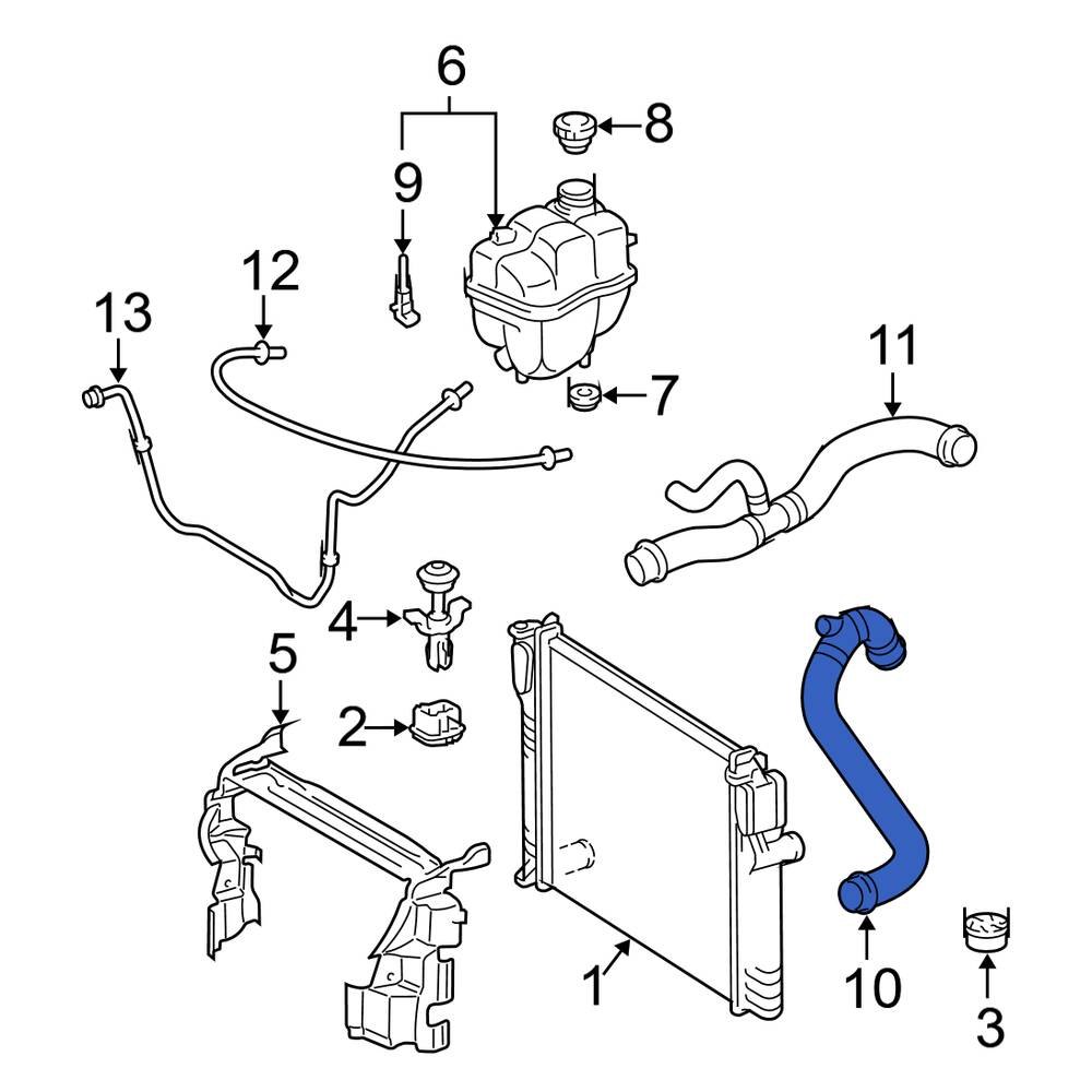 Mercedes-Benz OE 2115018882 - Upper Radiator Coolant Hose