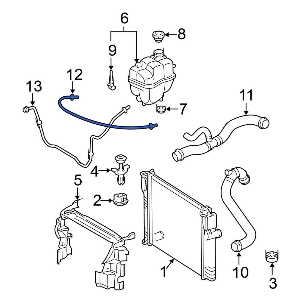 Mercedes-Benz OE 2115011625 - Engine Coolant Overflow Hose