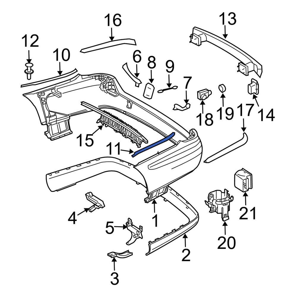 Mercedes-Benz OE 2118801712 - Rear Left Side Body Trim Protector