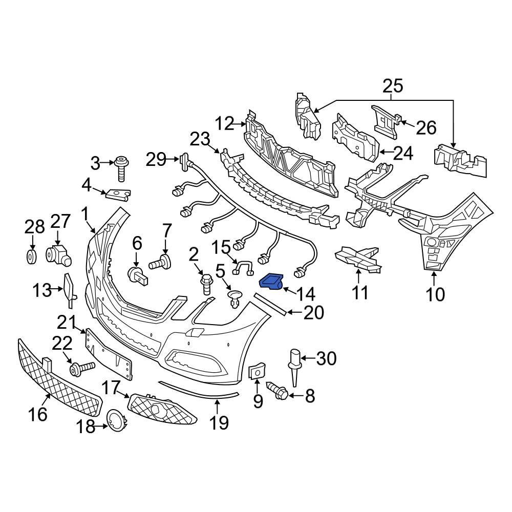 Mercedes-Benz OE 21286001089999 - Front Left Headlight Washer Cover