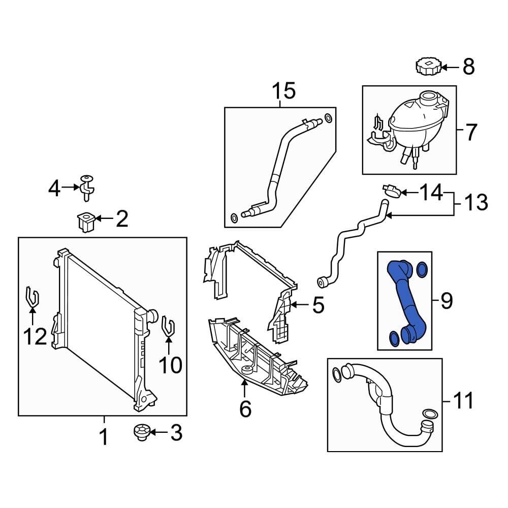 Mercedes-Benz OE 2045010382 - Upper Radiator Coolant Hose