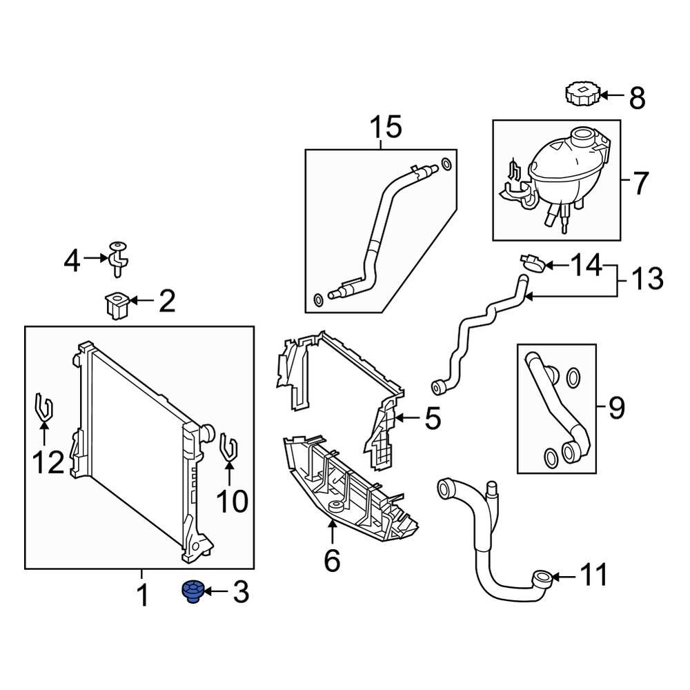 Mercedes-Benz OE 0995047200 - Lower Radiator Insulator