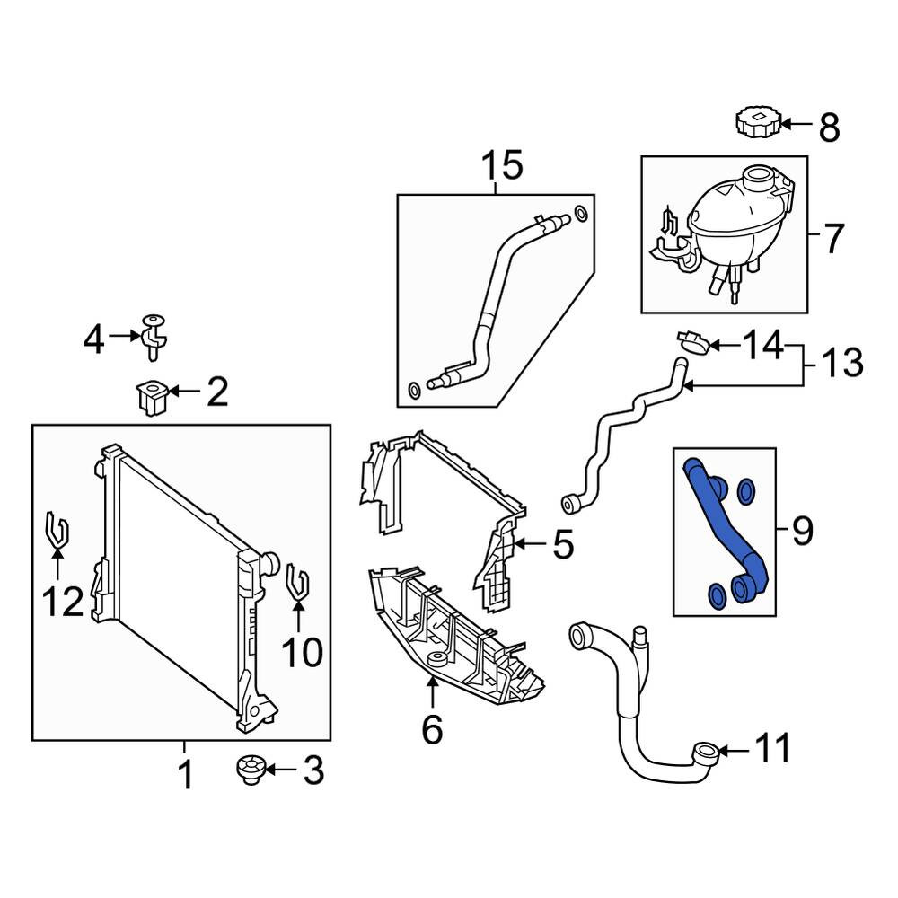 Mercedes-Benz OE 2185011182 - Upper Radiator Coolant Hose