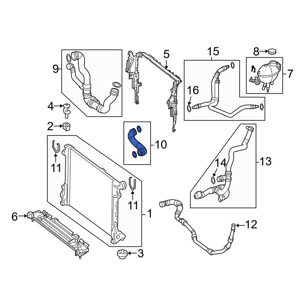 Mercedes-Benz OE 2185010382 - Upper Radiator Coolant Hose