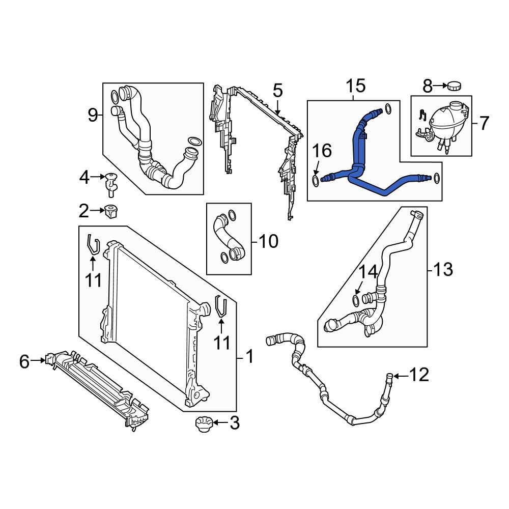 Mercedes-Benz OE 2125010625 - Engine Coolant Overflow Hose