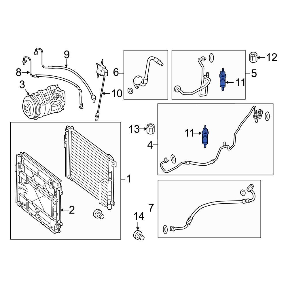 Mercedes-Benz OE 0008320285 - A/C Service Valve Core
