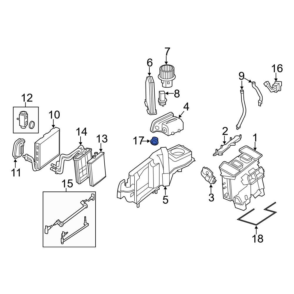 Mercedes-Benz OE 2118300272 - Center Upper HVAC Duct Air Temperature Sensor