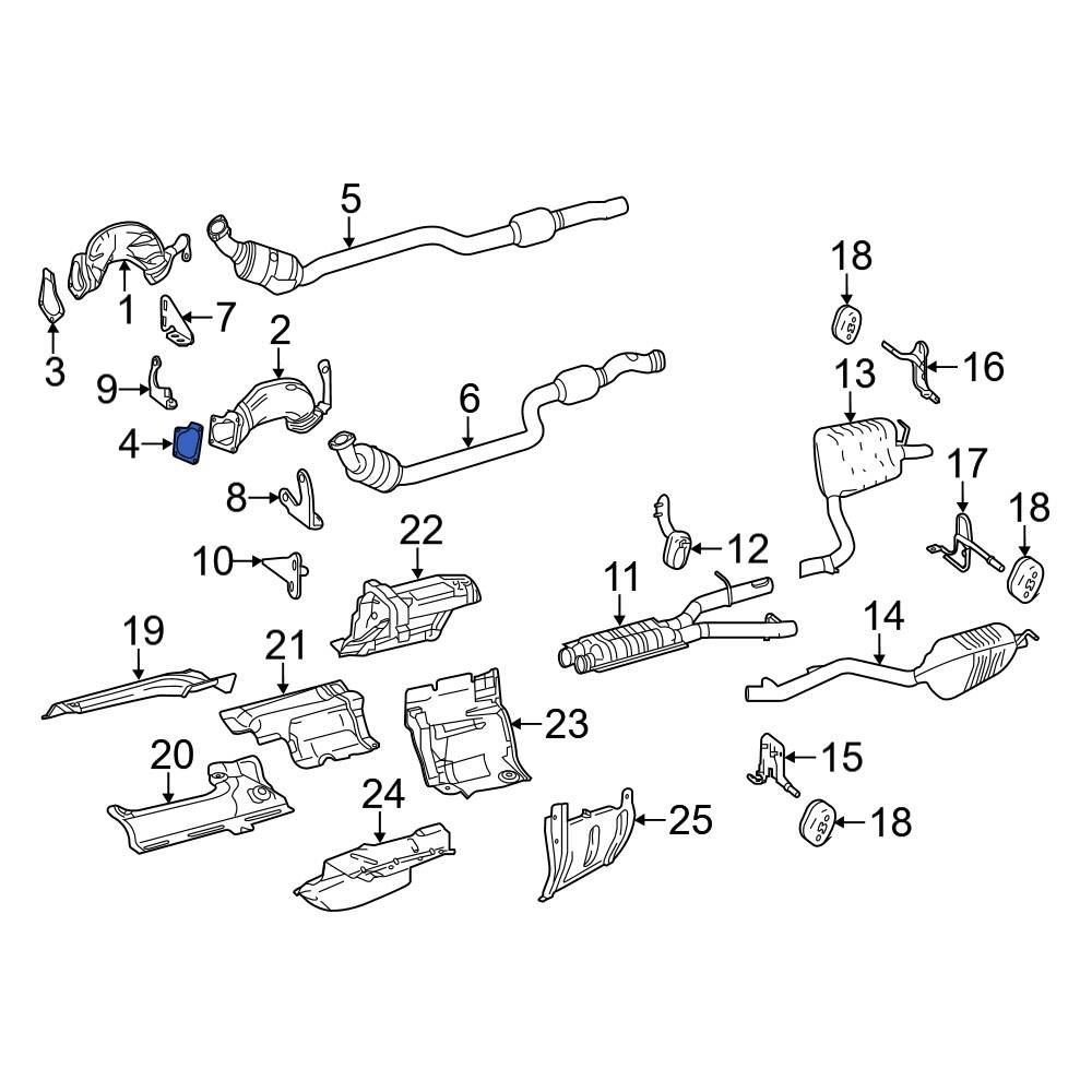 Mercedes-Benz OE 2044920181 - Rear Right Catalytic Converter Gasket