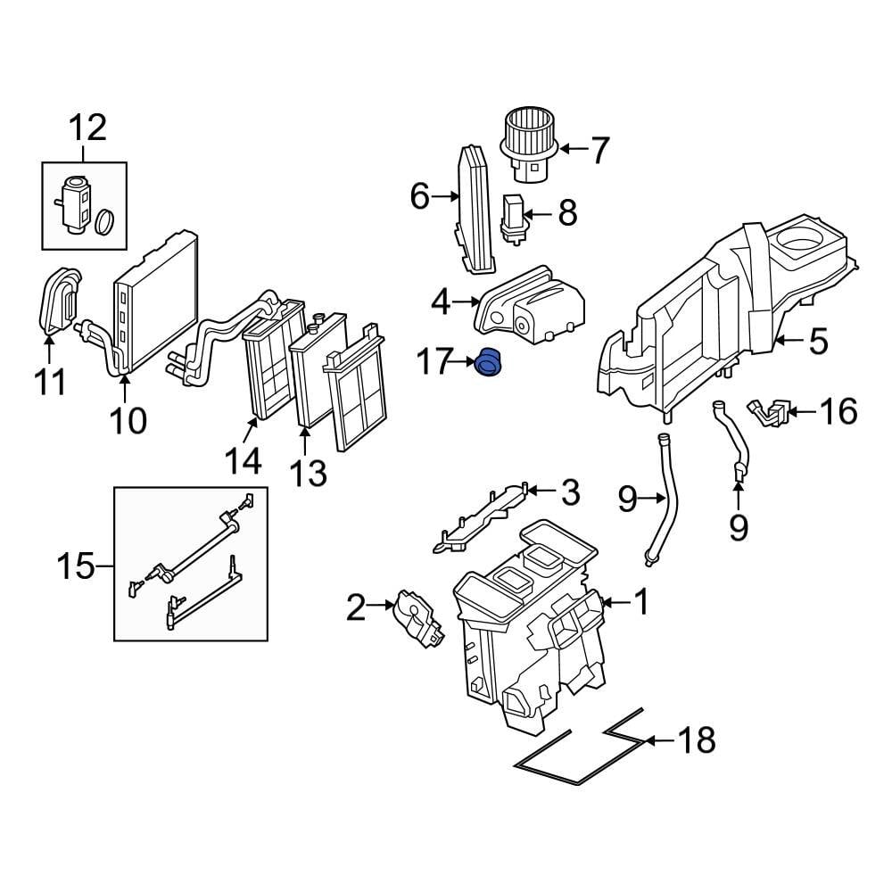 Mercedes-Benz OE 2118300272 - Center Upper HVAC Duct Air Temperature Sensor
