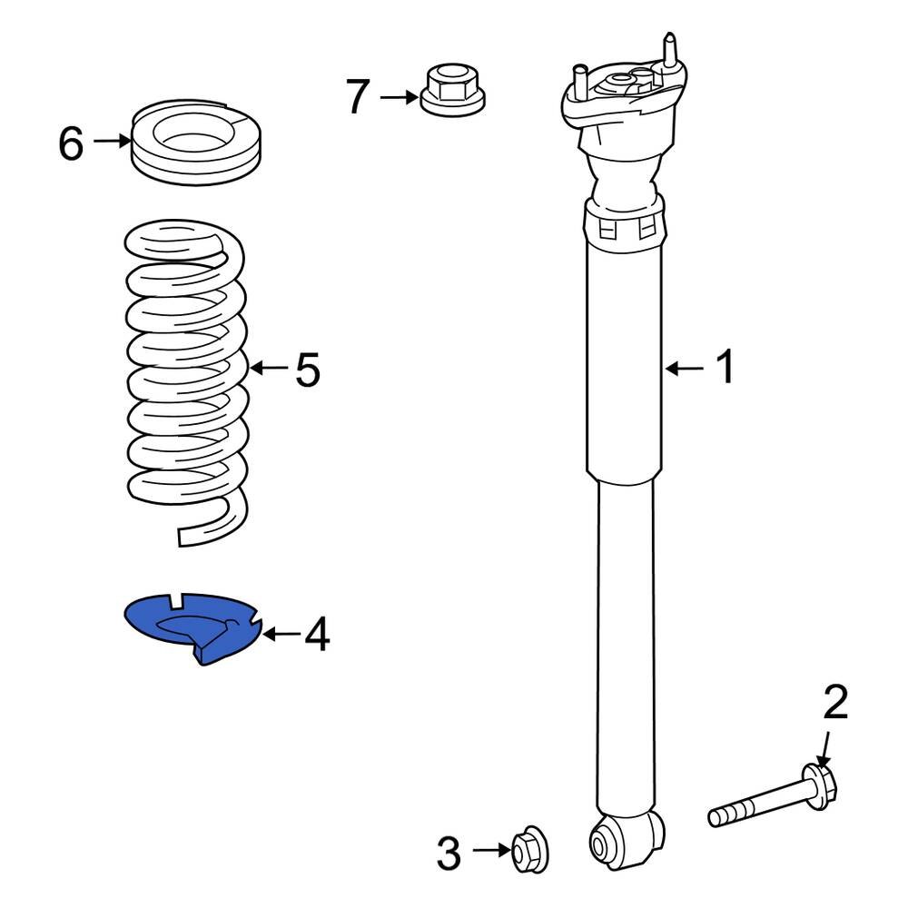 Mercedes-Benz OE 2043240184 - Rear Lower Coil Spring Shim