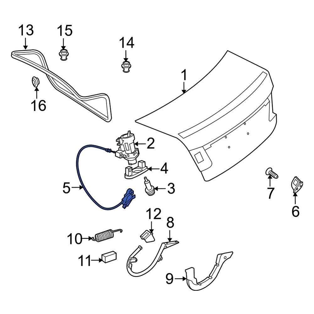 Mercedes-Benz OE 2047202735 - Front Left Door Latch Assembly