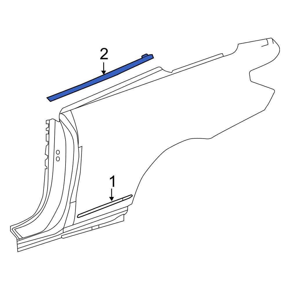 Mercedes-Benz OE 207670130064 - Rear Left Quarter Panel Molding