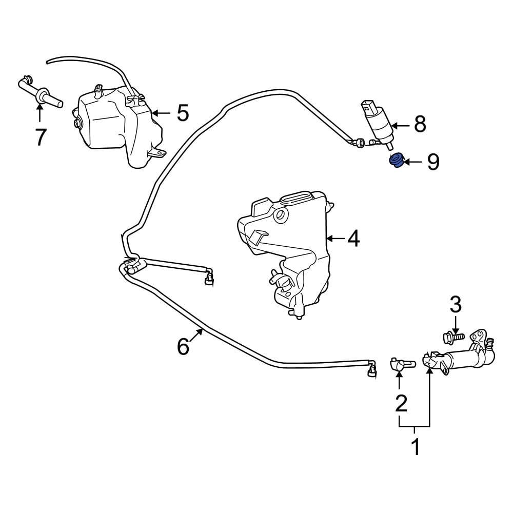 Mercedes-Benz OE 0109971181 - Windshield Washer Pump Grommet