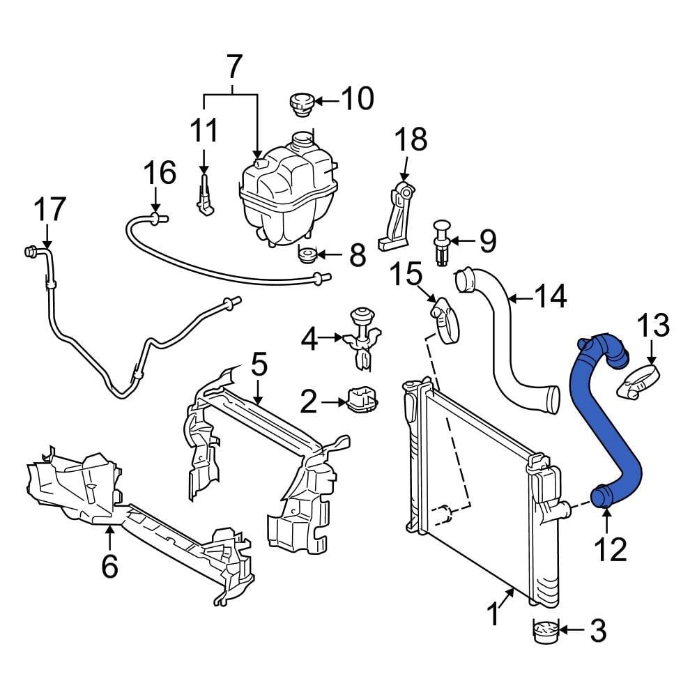 Mercedes-Benz OE 2115015682 - Upper Radiator Coolant Hose