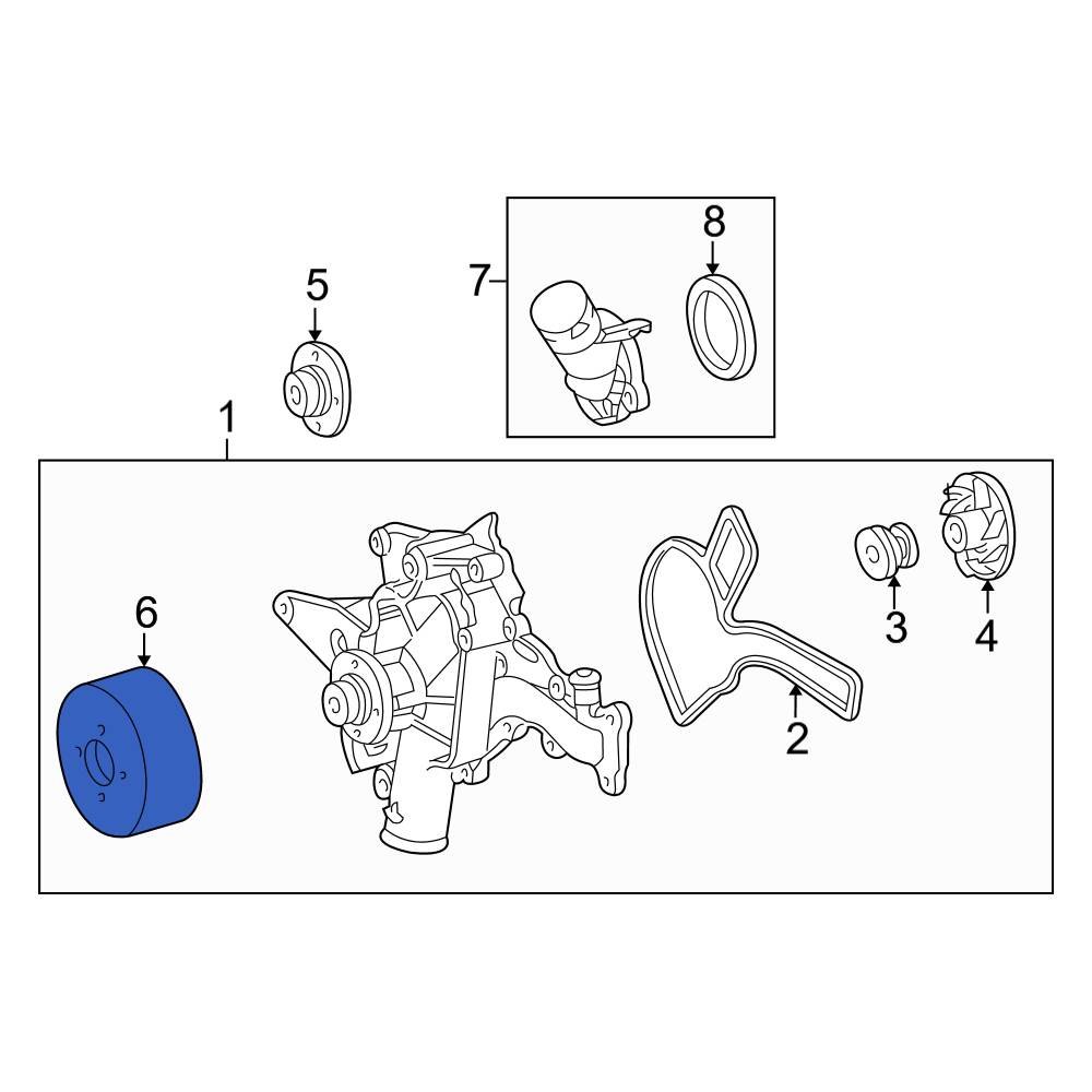 Mercedes-Benz OE 1122020110 - Engine Water Pump Pulley