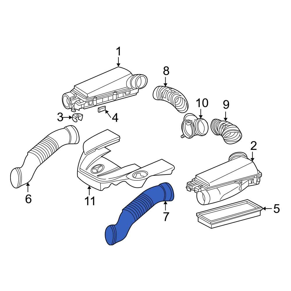 Mercedes-Benz OE 1130942282 - Front Left Engine Air Intake Hose