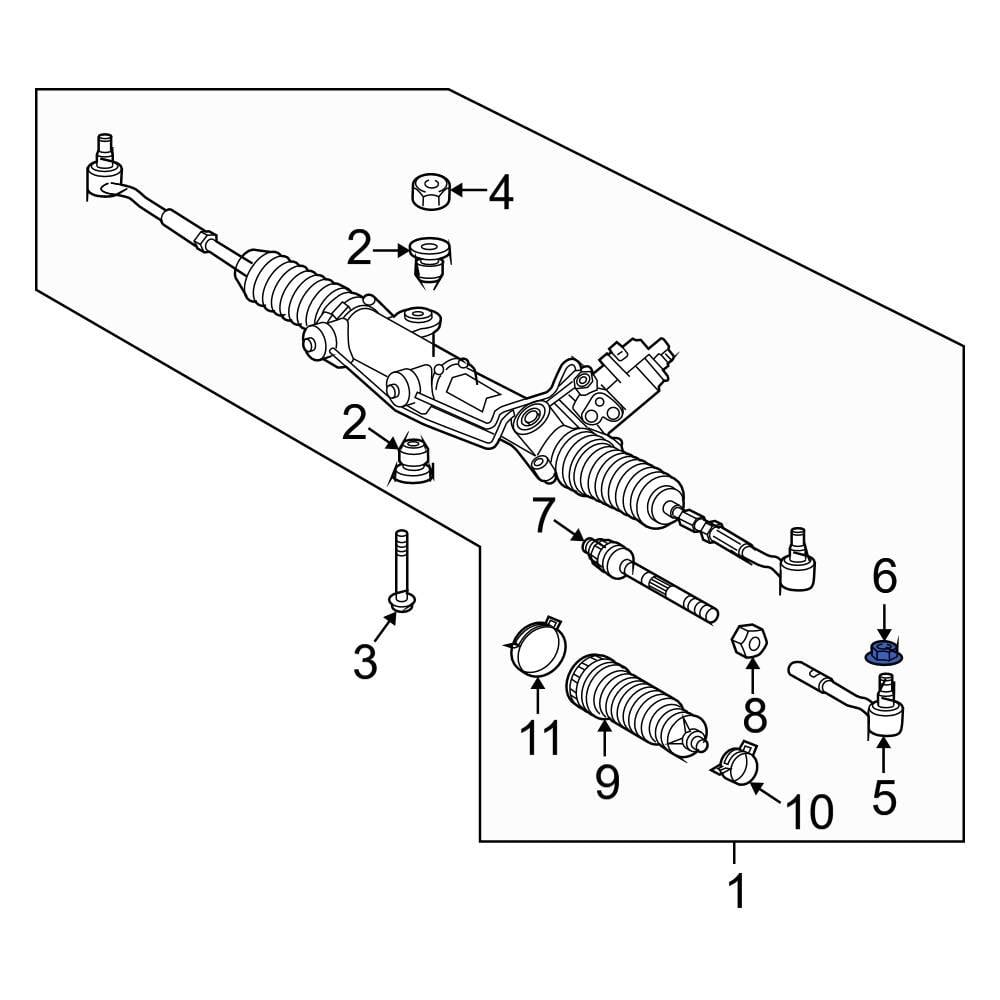 Mercedes-Benz OE 000000003281 - Outer Steering Tie Rod Nut