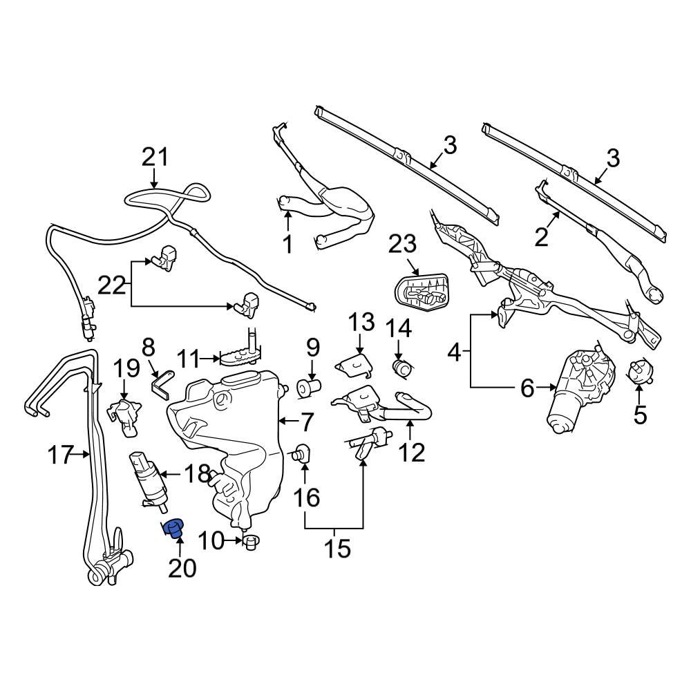 Mercedes-Benz OE 1239973681 - Windshield Washer Pump Grommet