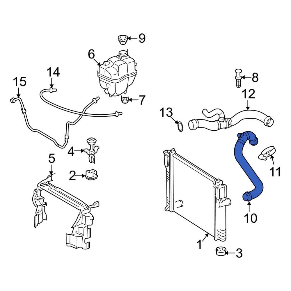 Mercedes-Benz OE 2115018882 - Upper Radiator Coolant Hose