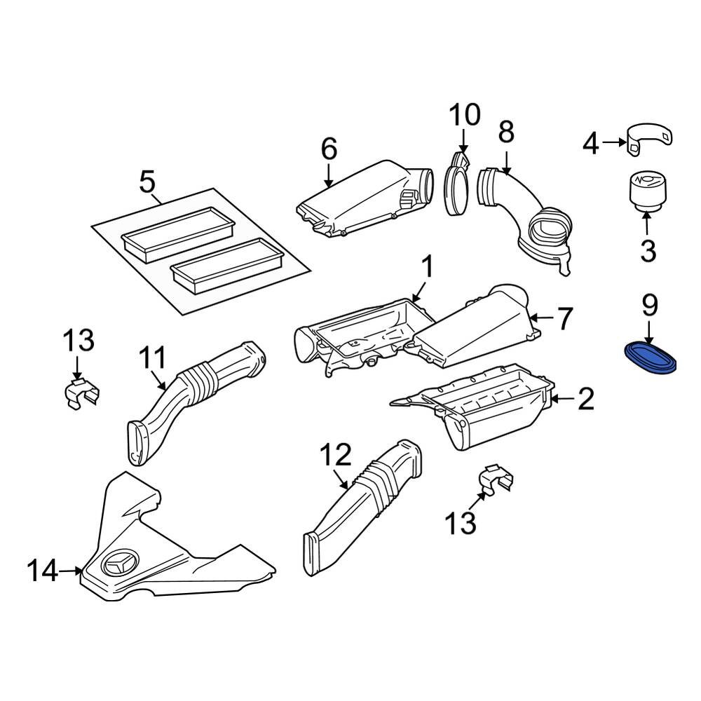 Mercedes-Benz OE 1561410180 - Engine Air Intake Hose Seal