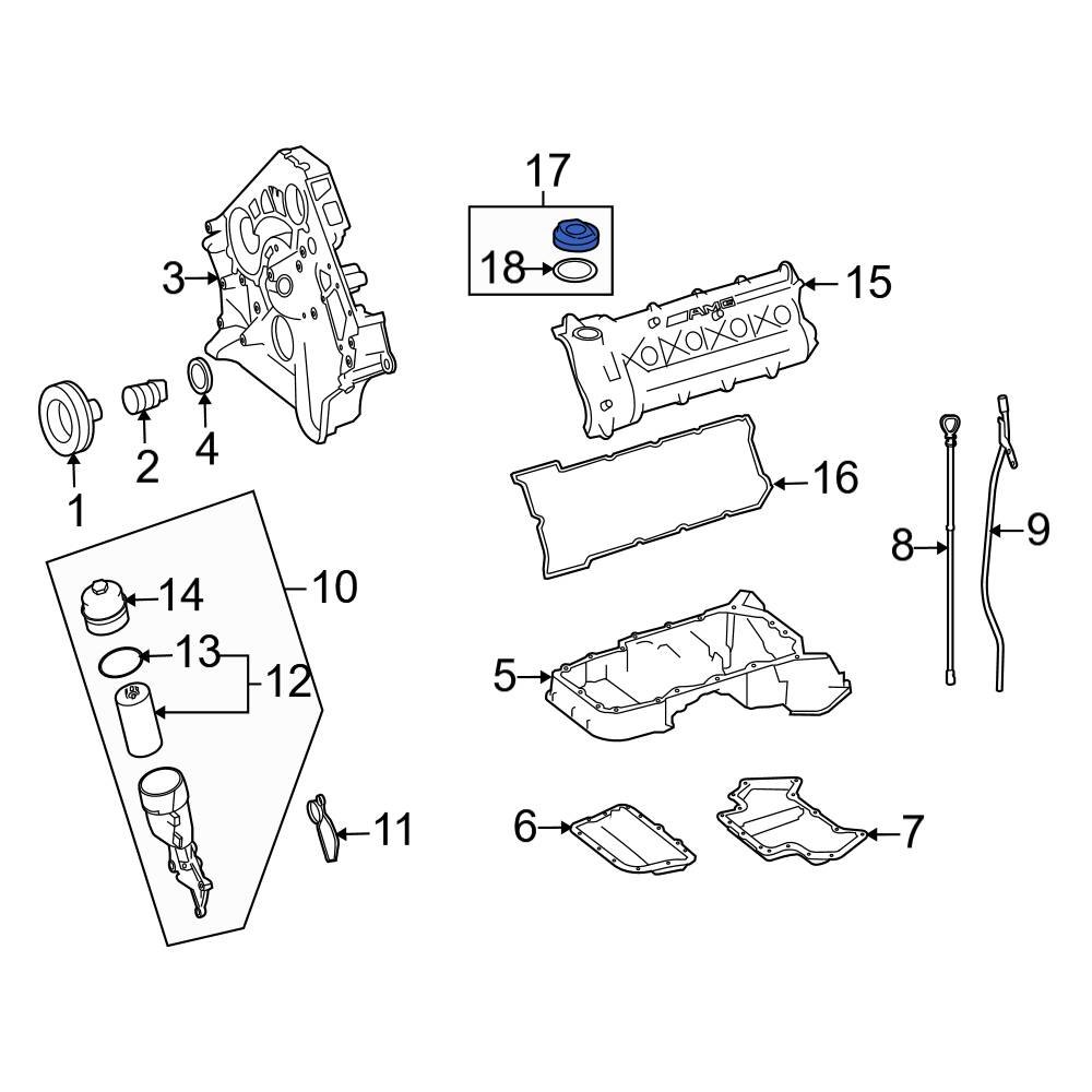 Mercedes-Benz OE 1560180102 - Engine Oil Filler Cap
