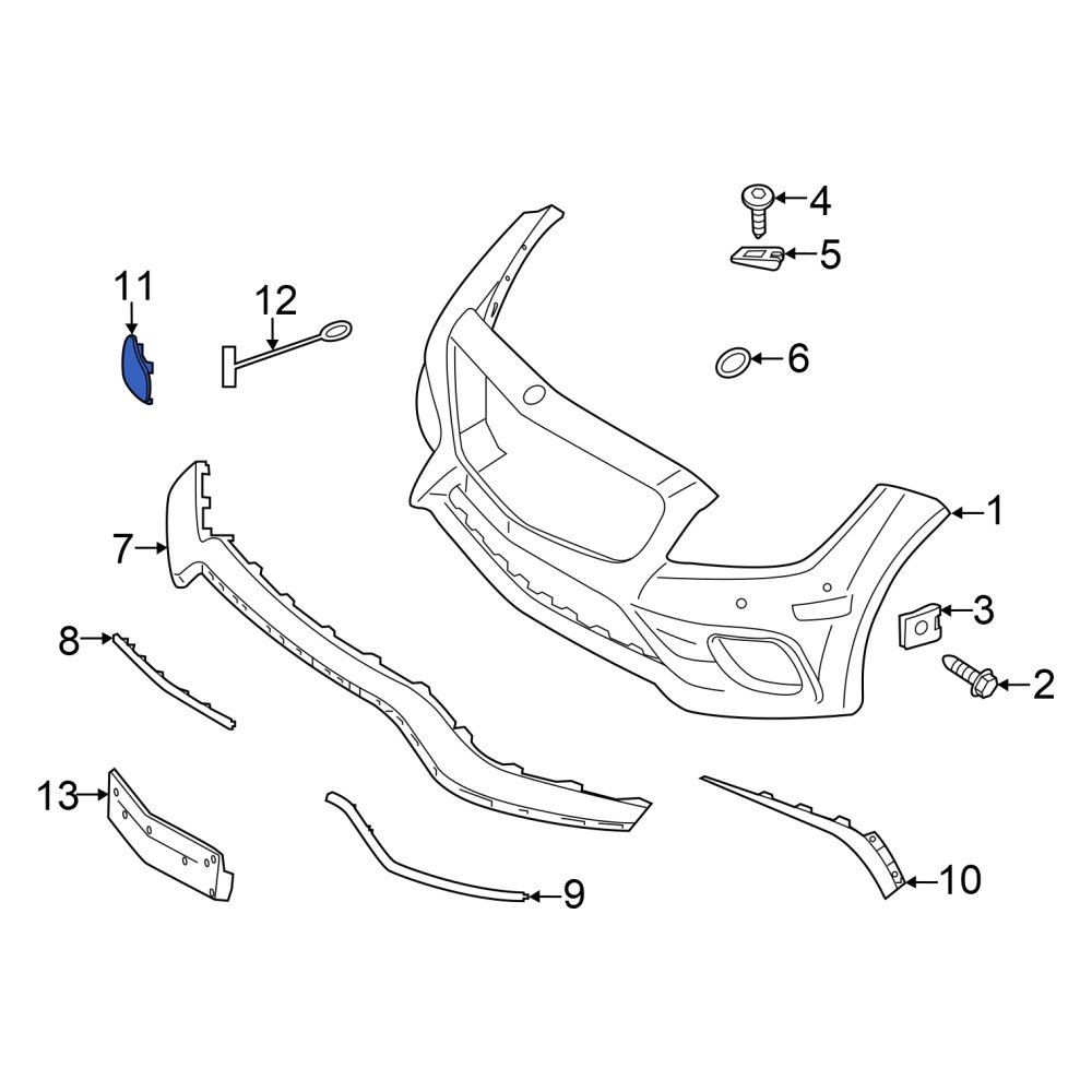 Mercedes-Benz OE 2188851374 - Front Bumper Trim
