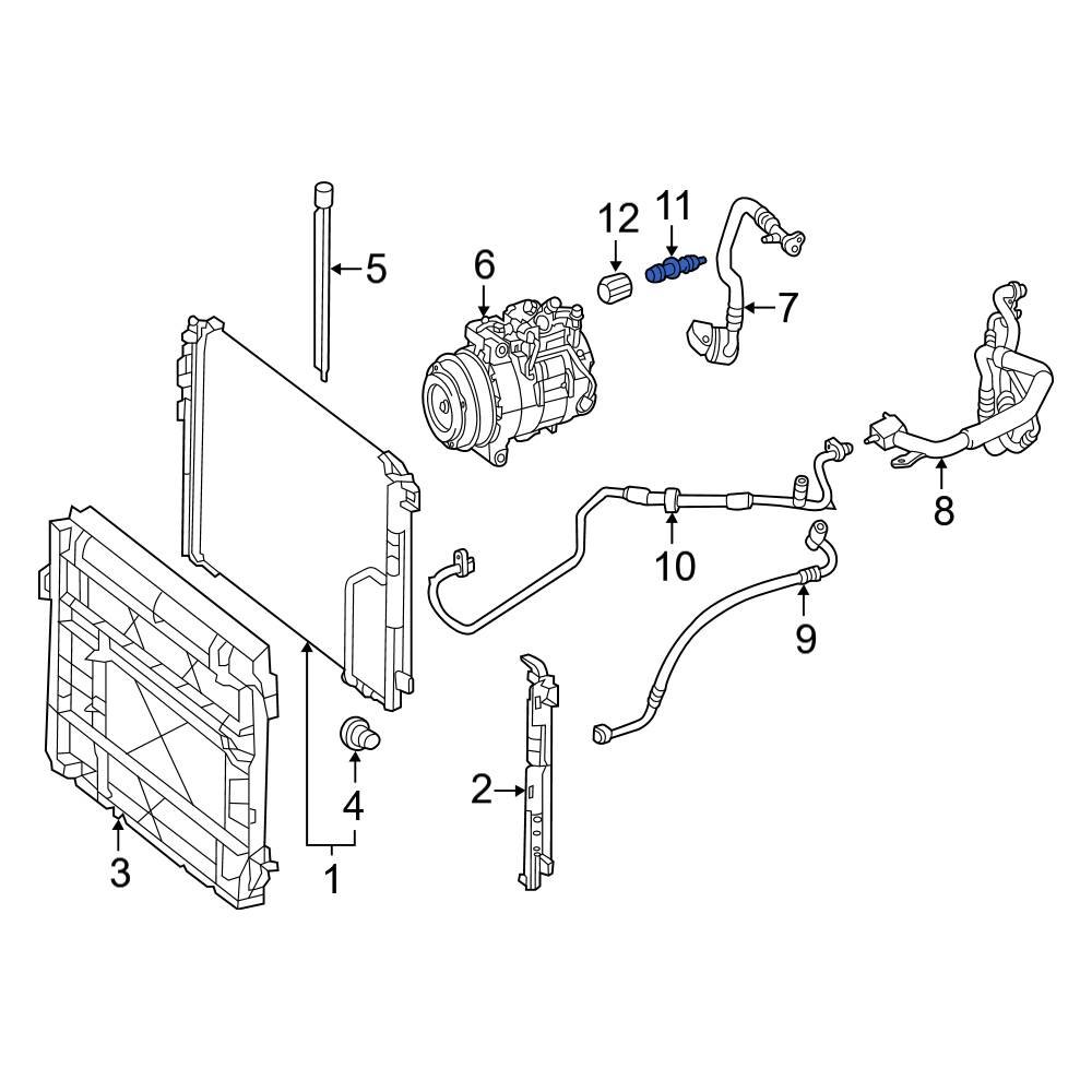 Mercedes-Benz OE 0008320285 - A/C Service Valve Core